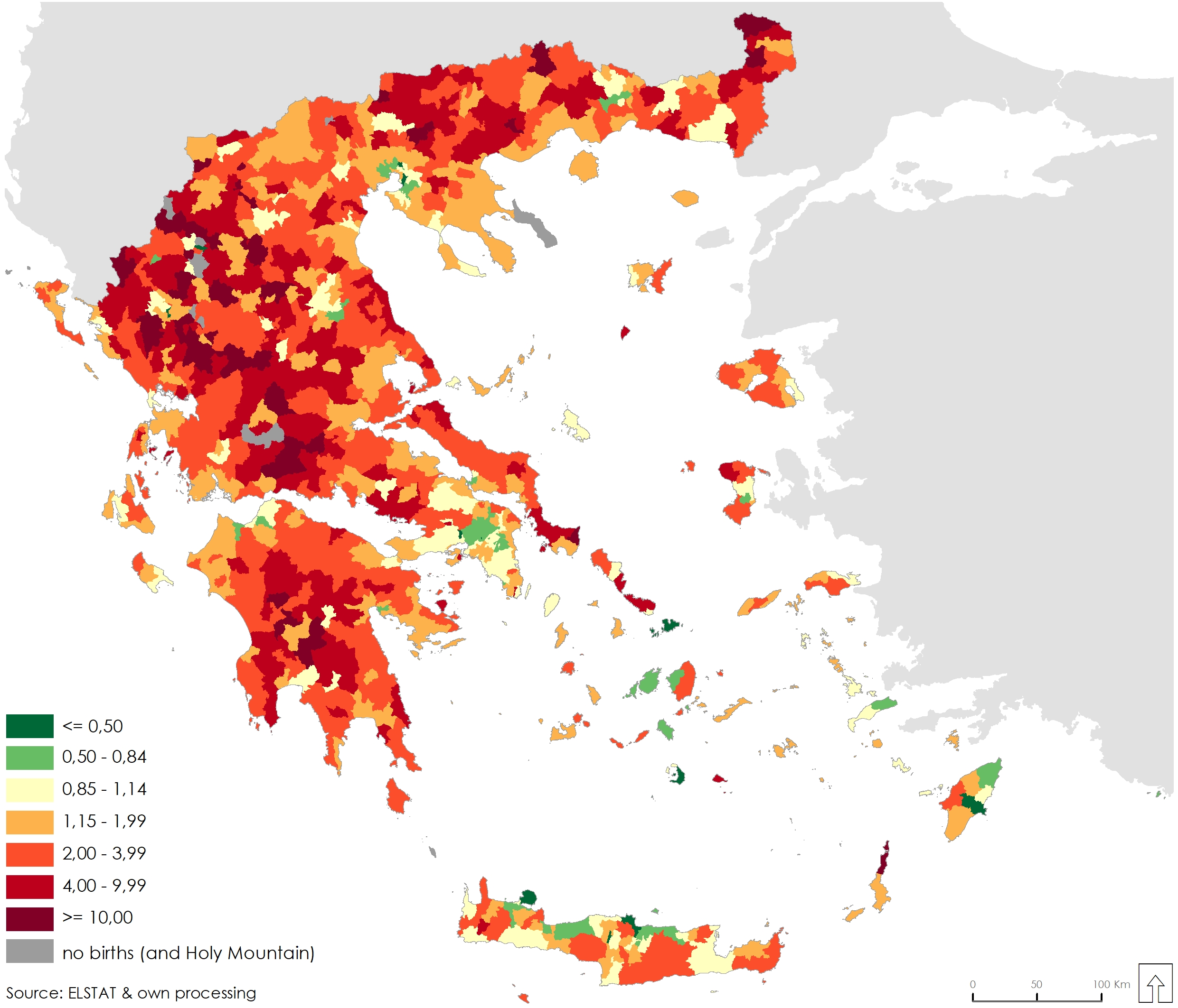 Greece — demographic challenges at the national and regional level ...
